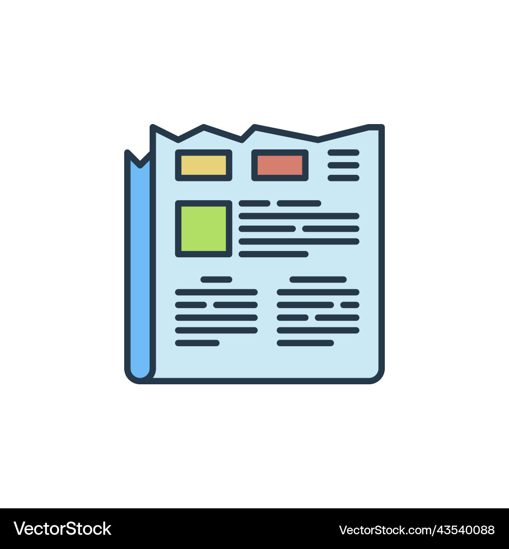 Old newspaper concept colored icon or sign Vector Image