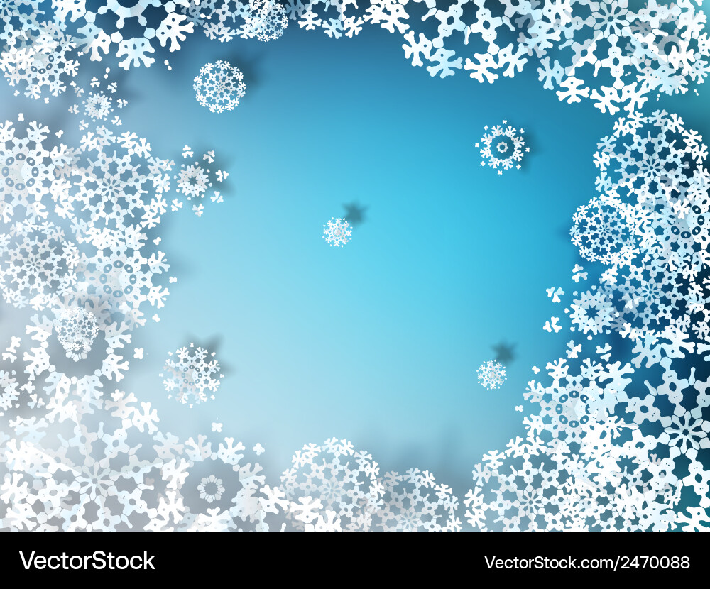 Paper snowflakes for winter background Royalty Free Vector