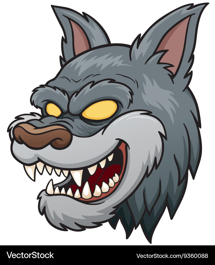 Wolf face Royalty Free Vector Image - VectorStock