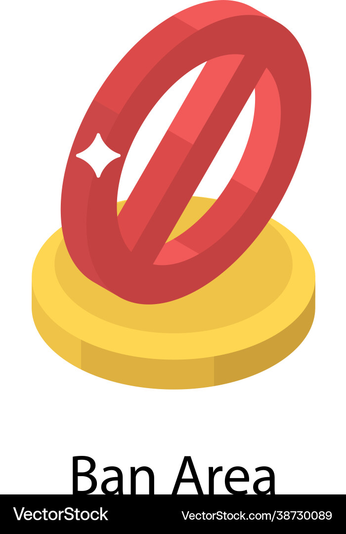Ban area Royalty Free Vector Image - VectorStock