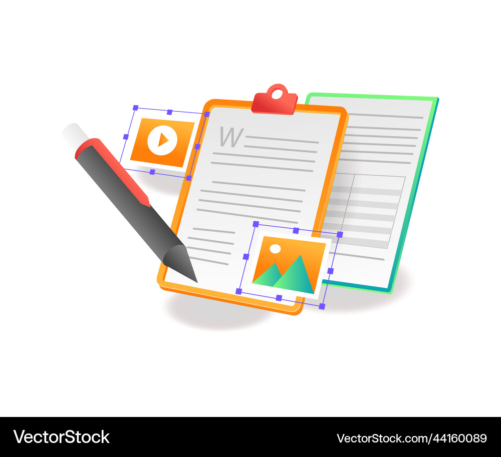 Blogger creative concept Royalty Free Vector Image