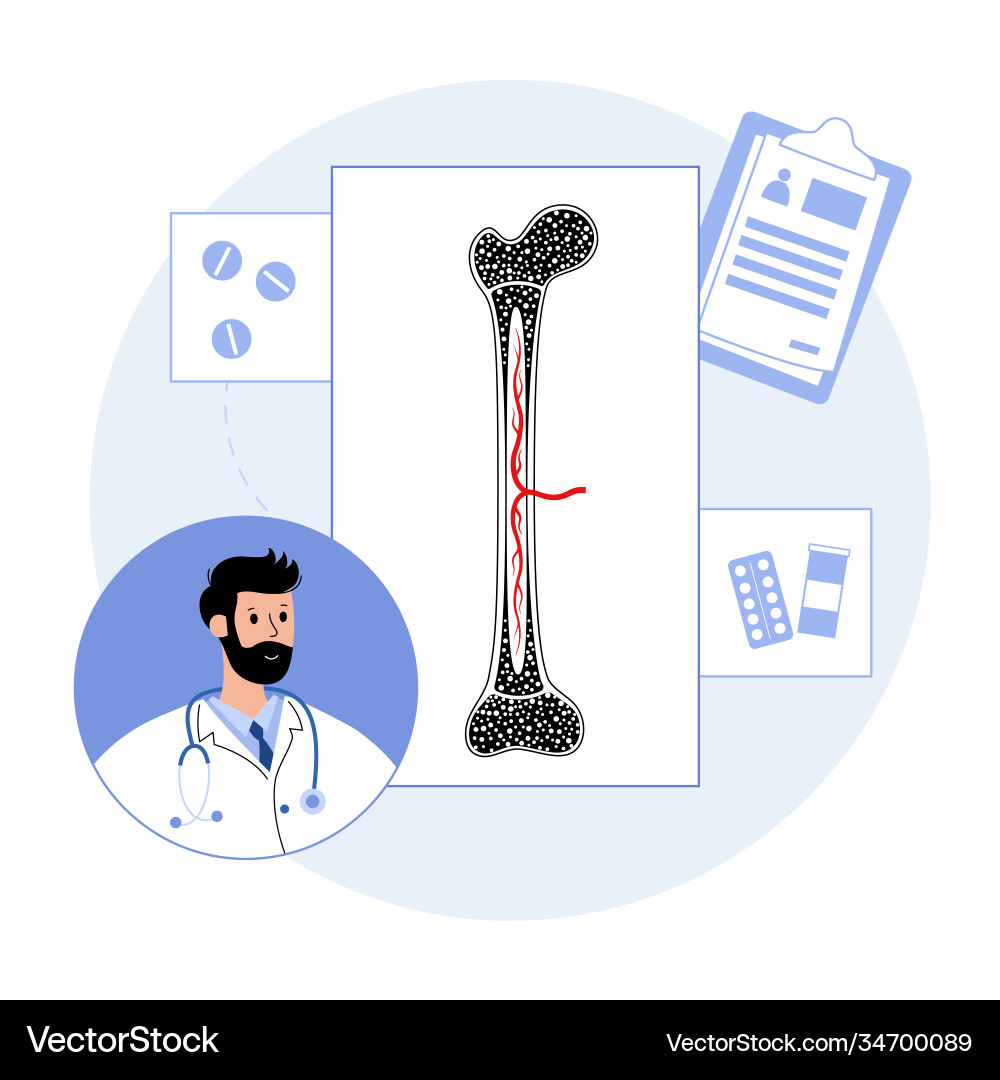 Bones template concept Royalty Free Vector Image