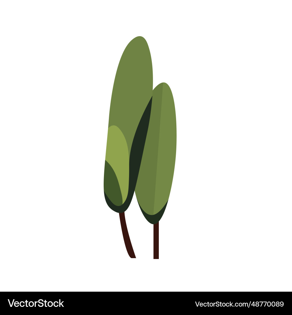 Cartoon green tree template elements Royalty Free Vector