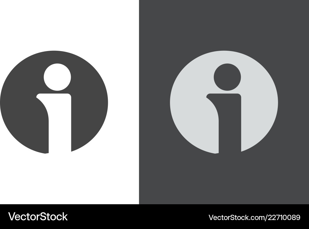 Circle letter i logo Royalty Free Vector Image