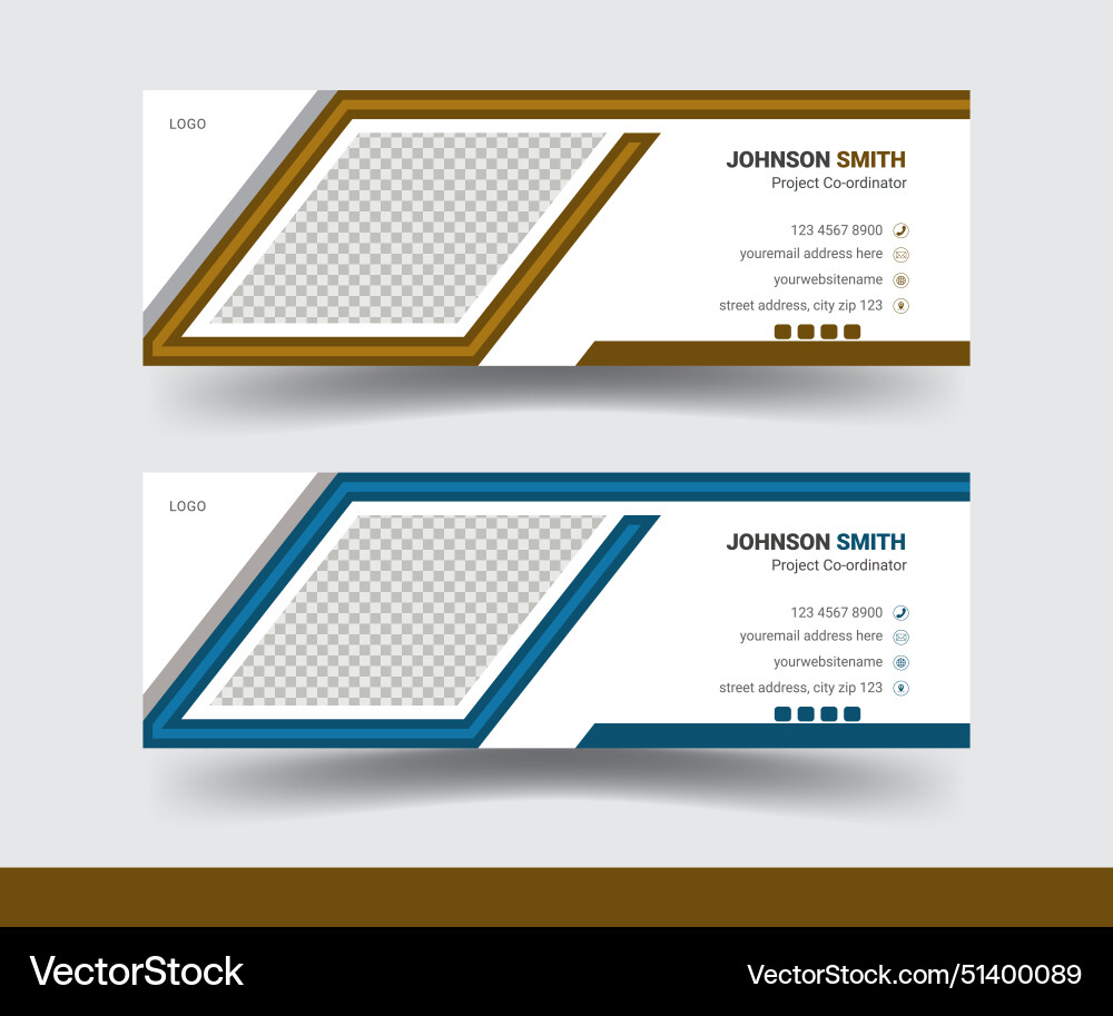 Clean and creative email signature design Vector Image