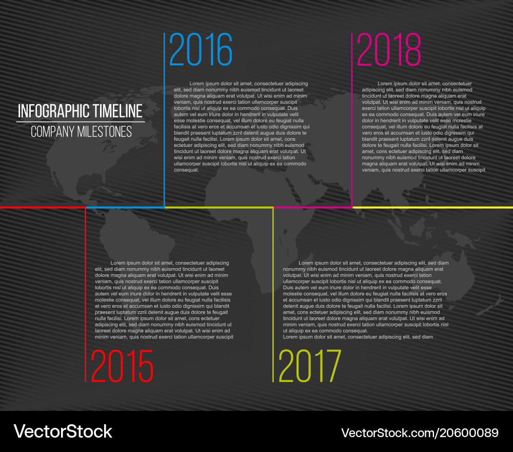 Creative of company milestones Royalty Free Vector Image