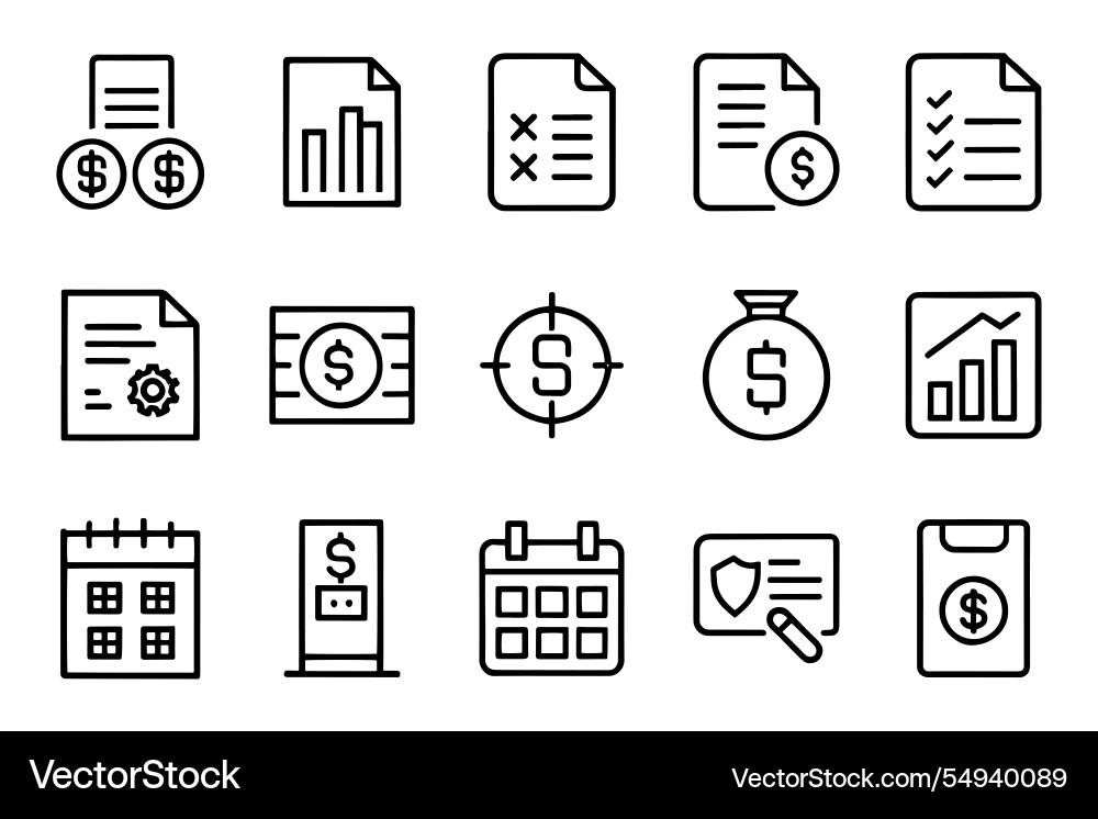 Financial statement taxes accountant Royalty Free Vector