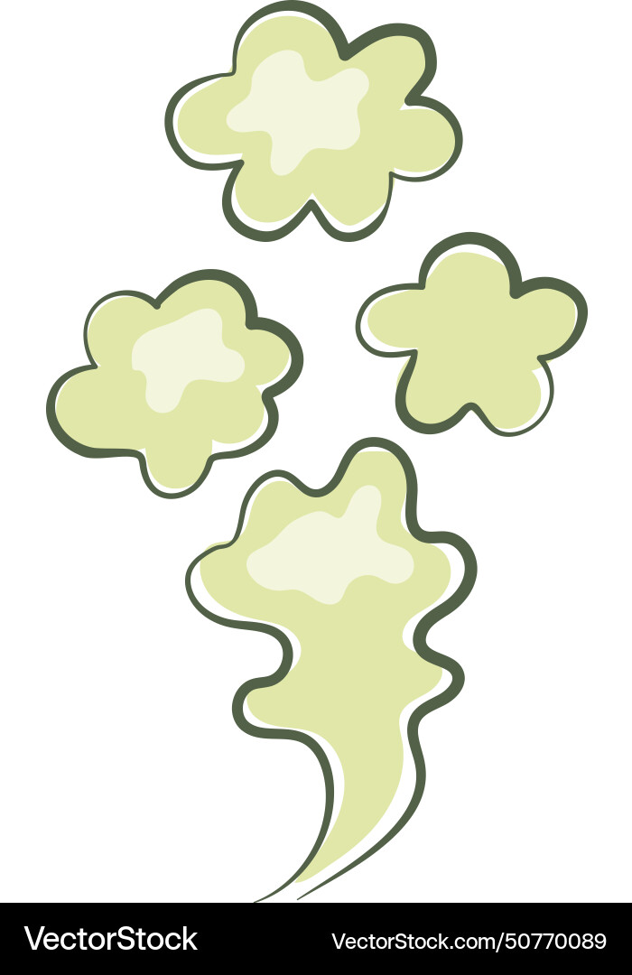 Green smog cloud toxic air comic effect Royalty Free Vector