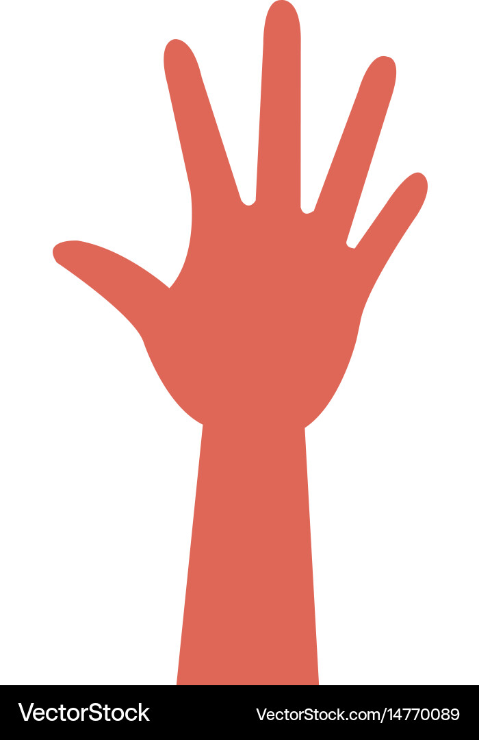 Hand up symbol Royalty Free Vector Image - VectorStock