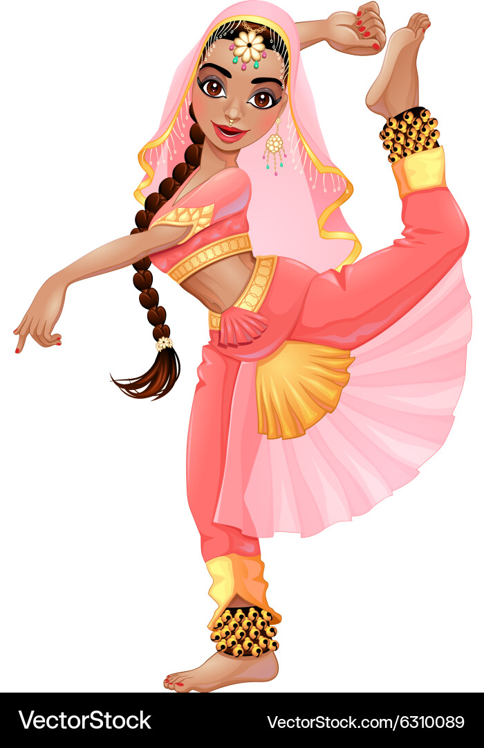 Indian dancer Royalty Free Vector Image - VectorStock