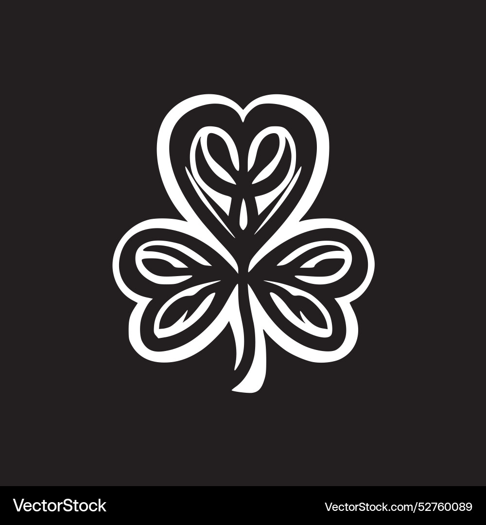 Irish - black and white isolated icon Royalty Free Vector