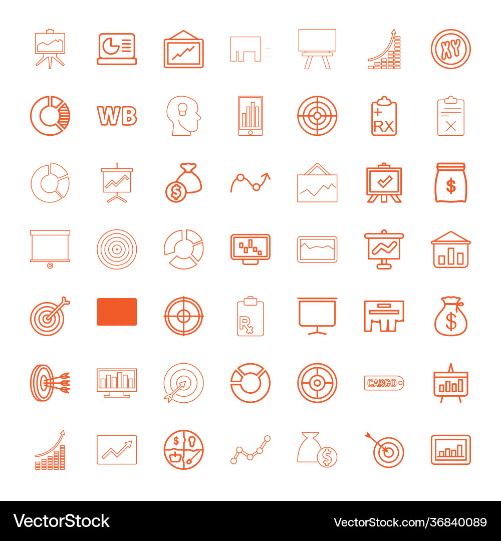 Marketing icons Royalty Free Vector Image - VectorStock