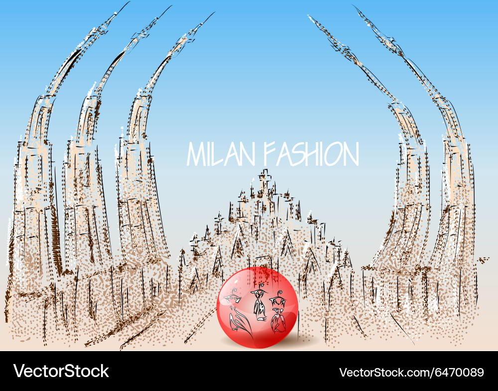 Milan fashion Royalty Free Vector Image - VectorStock