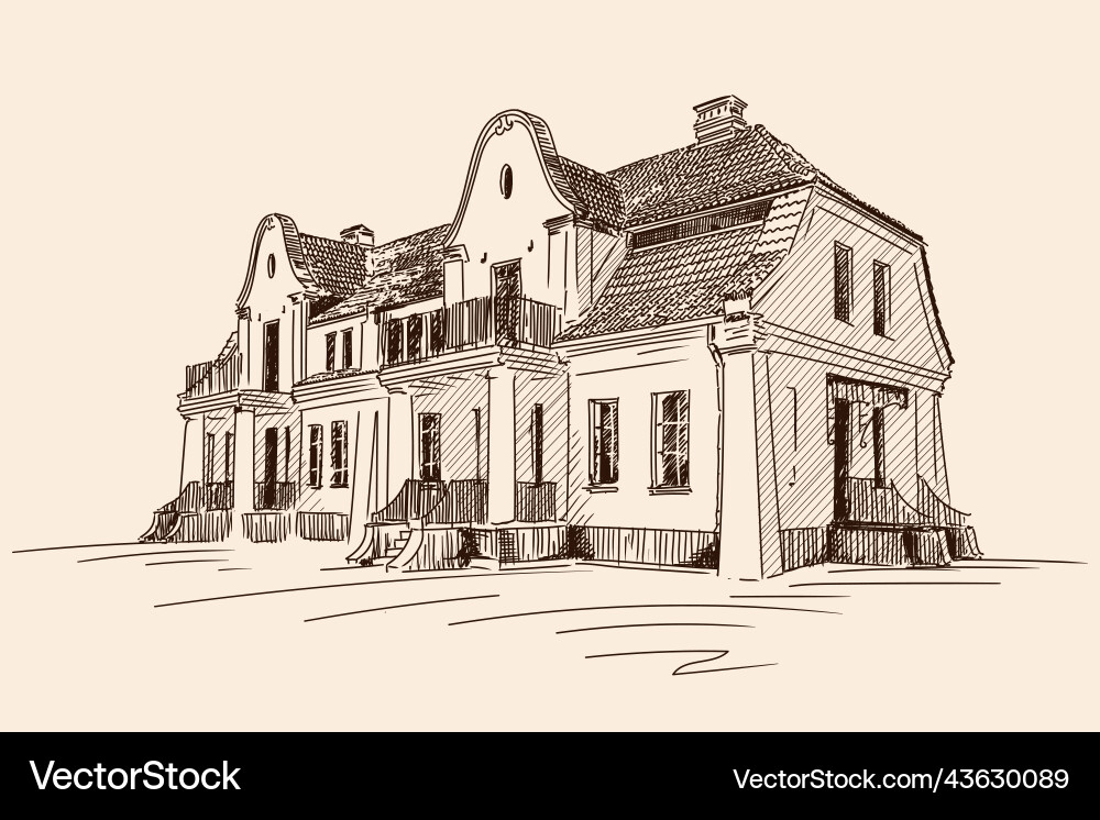 Old house Royalty Free Vector Image - VectorStock