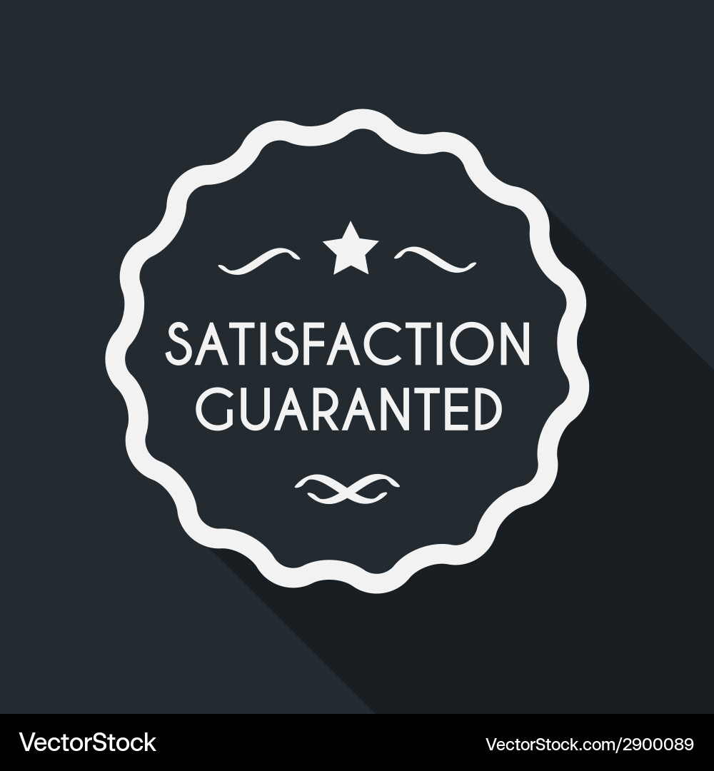 Satisfaction guarantee Royalty Free Vector Image