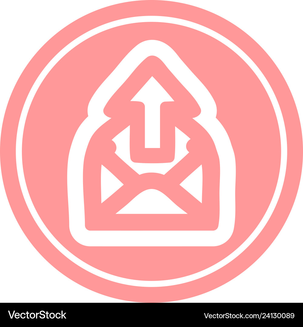 Send email circular icon Royalty Free Vector Image