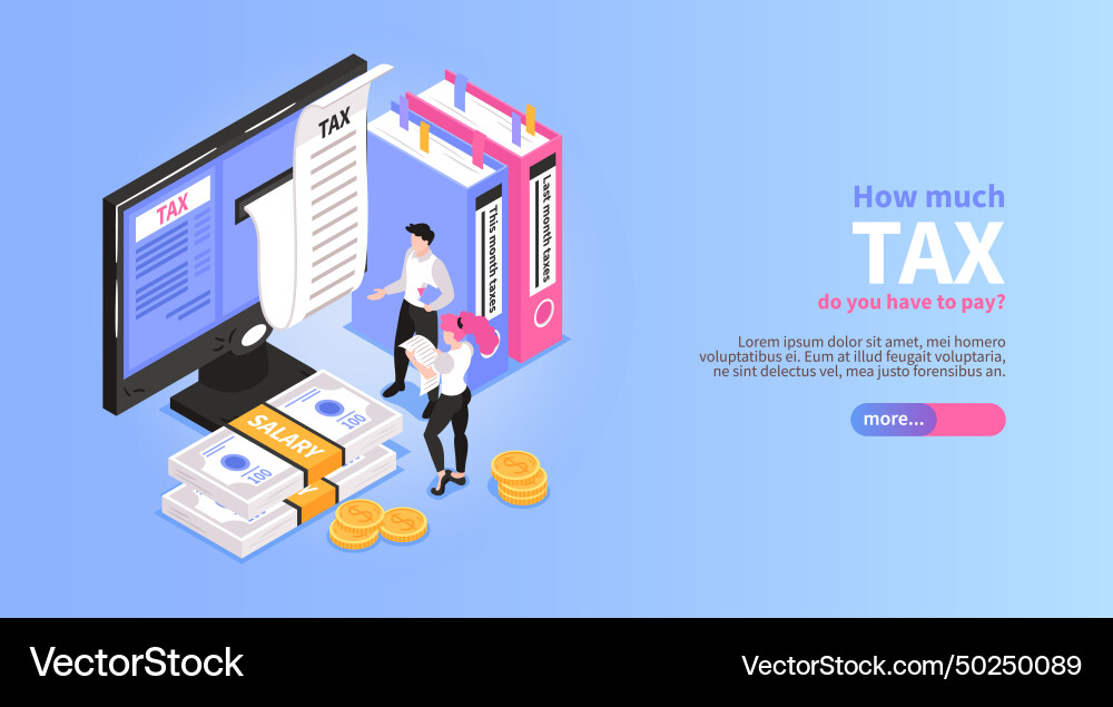 Taxes you pay banner Royalty Free Vector Image