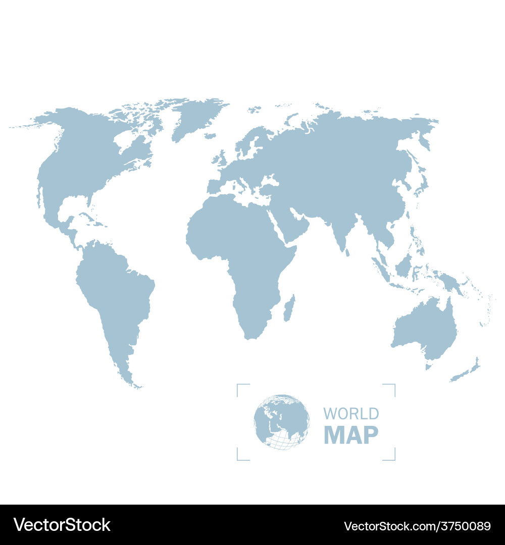 World map Royalty Free Vector Image - VectorStock