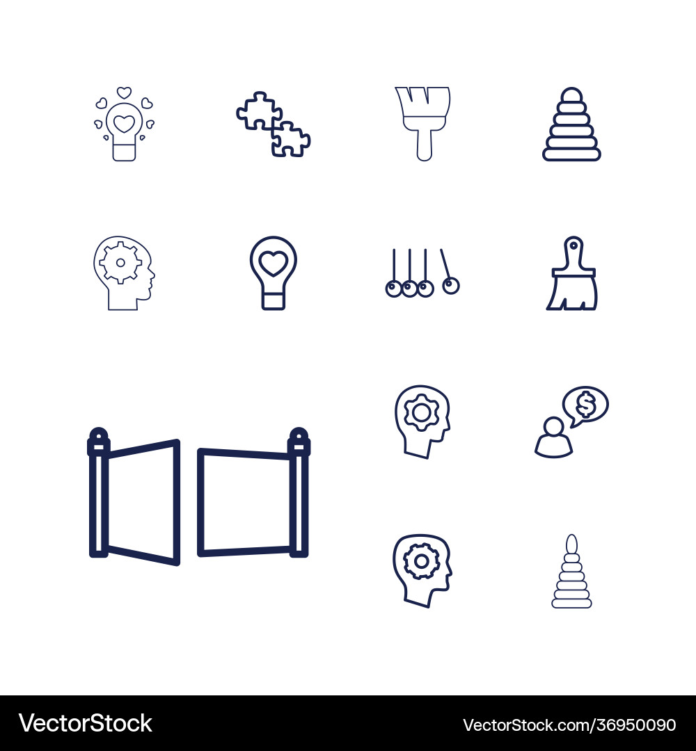 13 creativity icons Royalty Free Vector Image - VectorStock