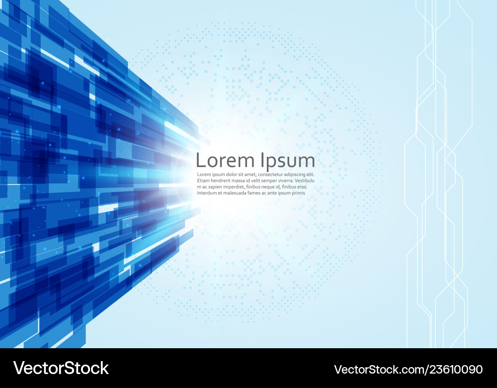 Abstract technology digital hi tech with blue Vector Image