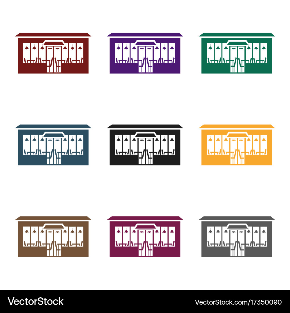 Cafe icon in black style isolated on white Vector Image