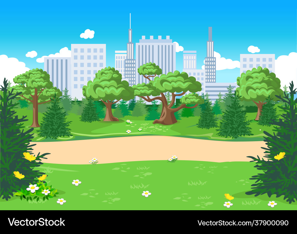 City park Royalty Free Vector Image - VectorStock