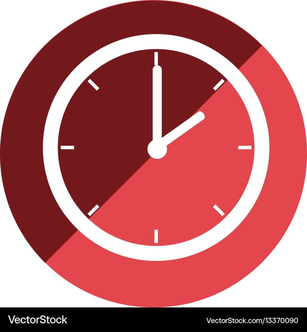 Color circular emblem with wall clock Royalty Free Vector