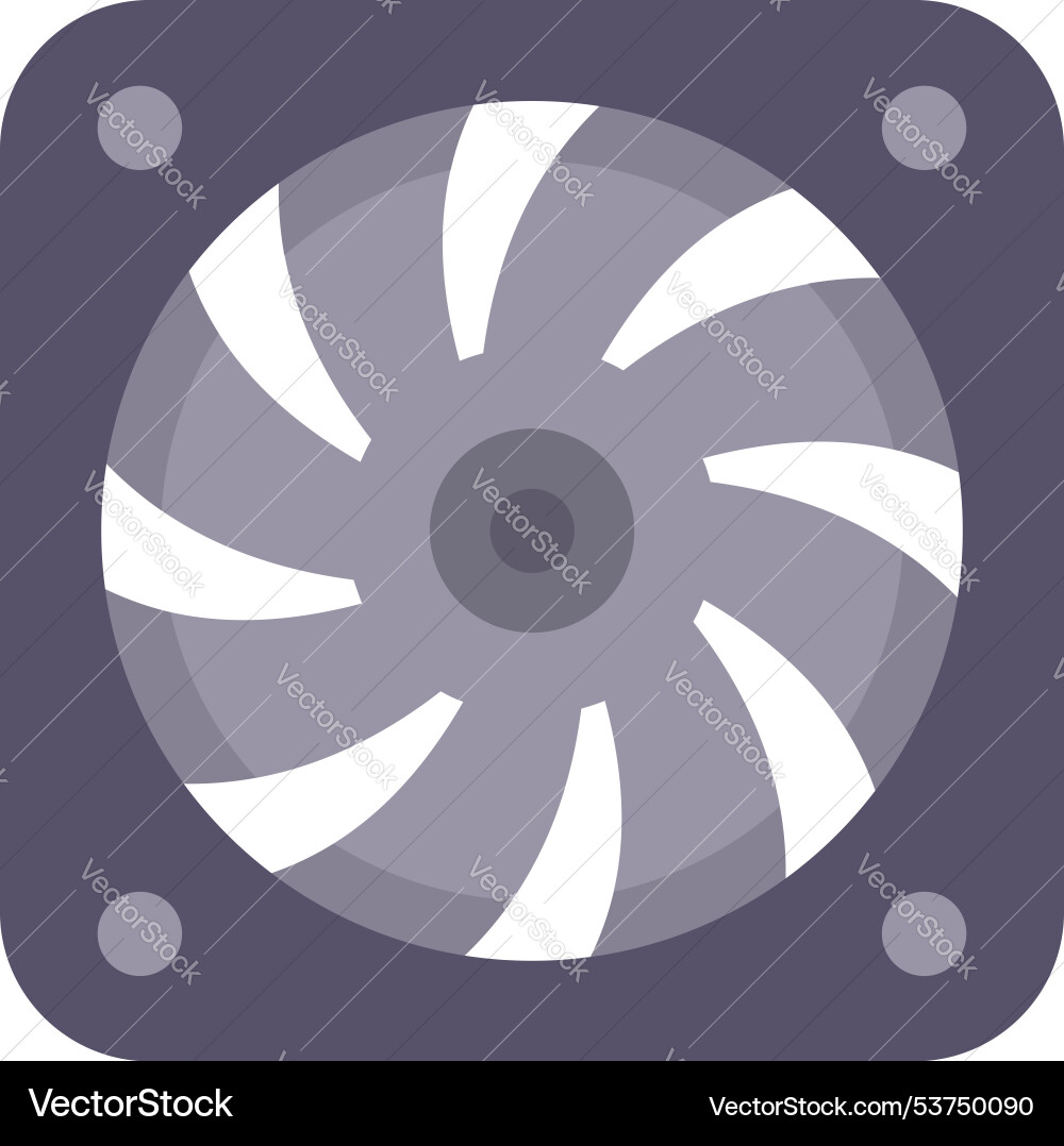 Computer fan cooling system keeping Royalty Free Vector
