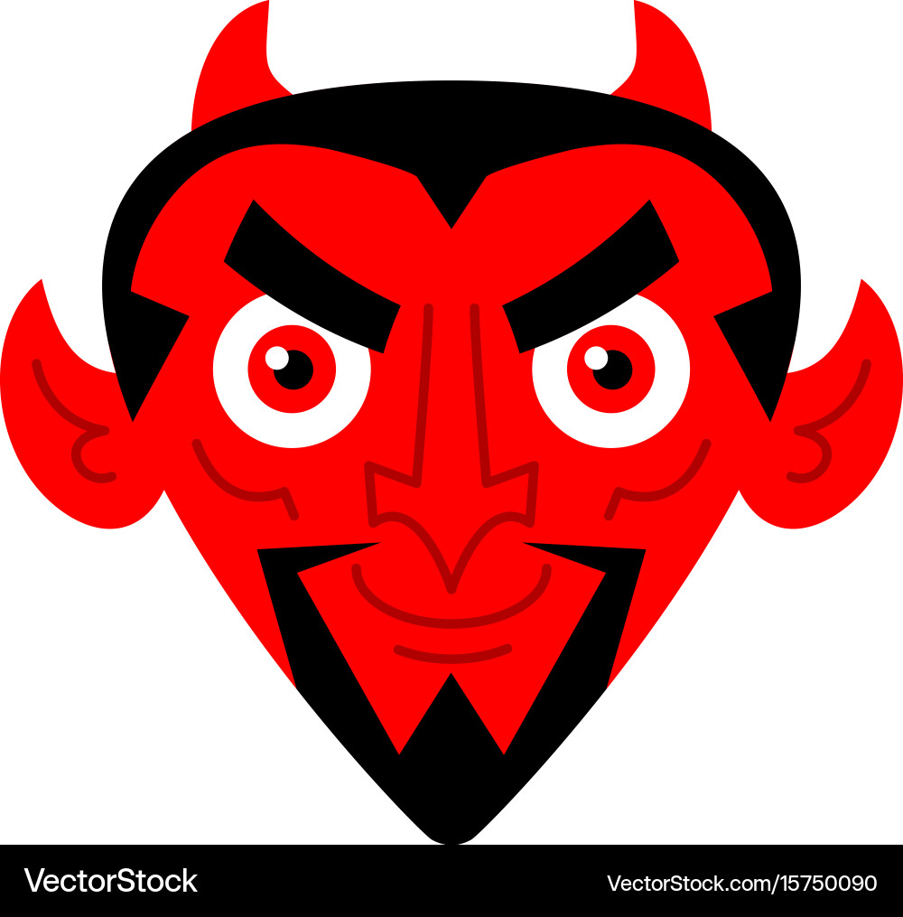 Devil face Royalty Free Vector Image - VectorStock