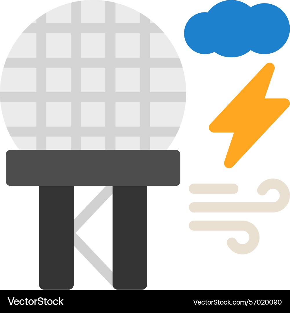 Doppler radar flat style icon design Royalty Free Vector