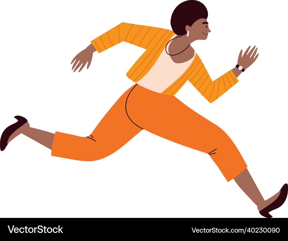 Female business running Royalty Free Vector Image