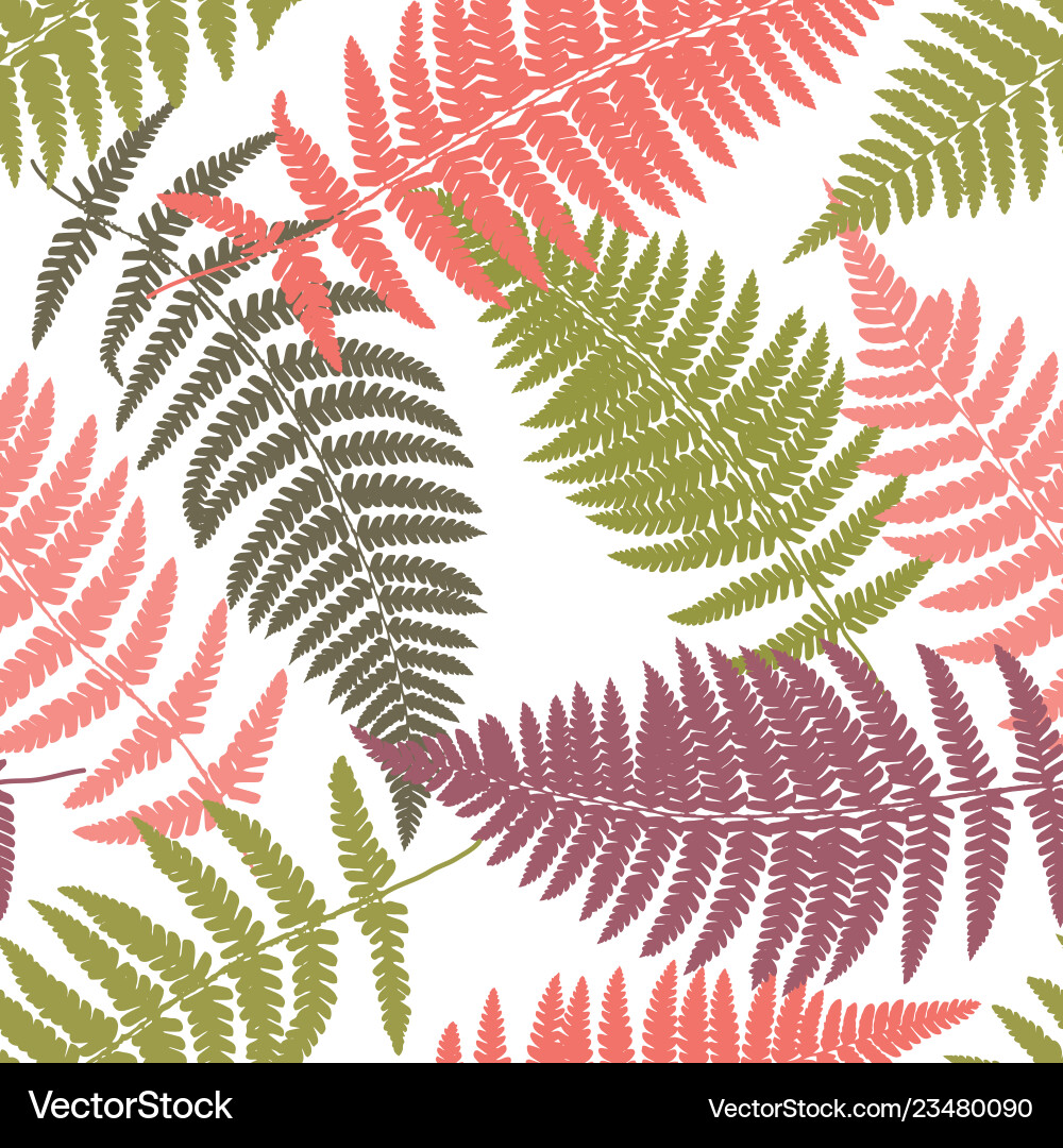 Fern tropical seamless pattern Royalty Free Vector Image