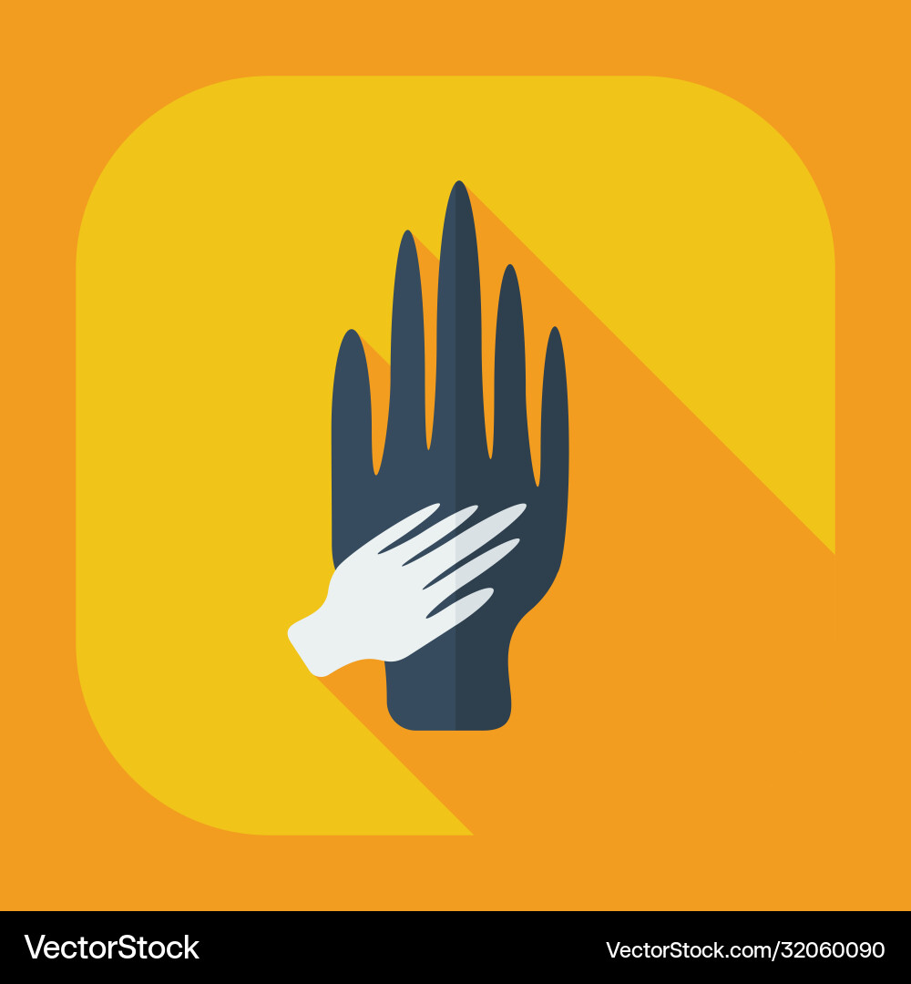 Flat modern design with shadow icons arm Vector Image