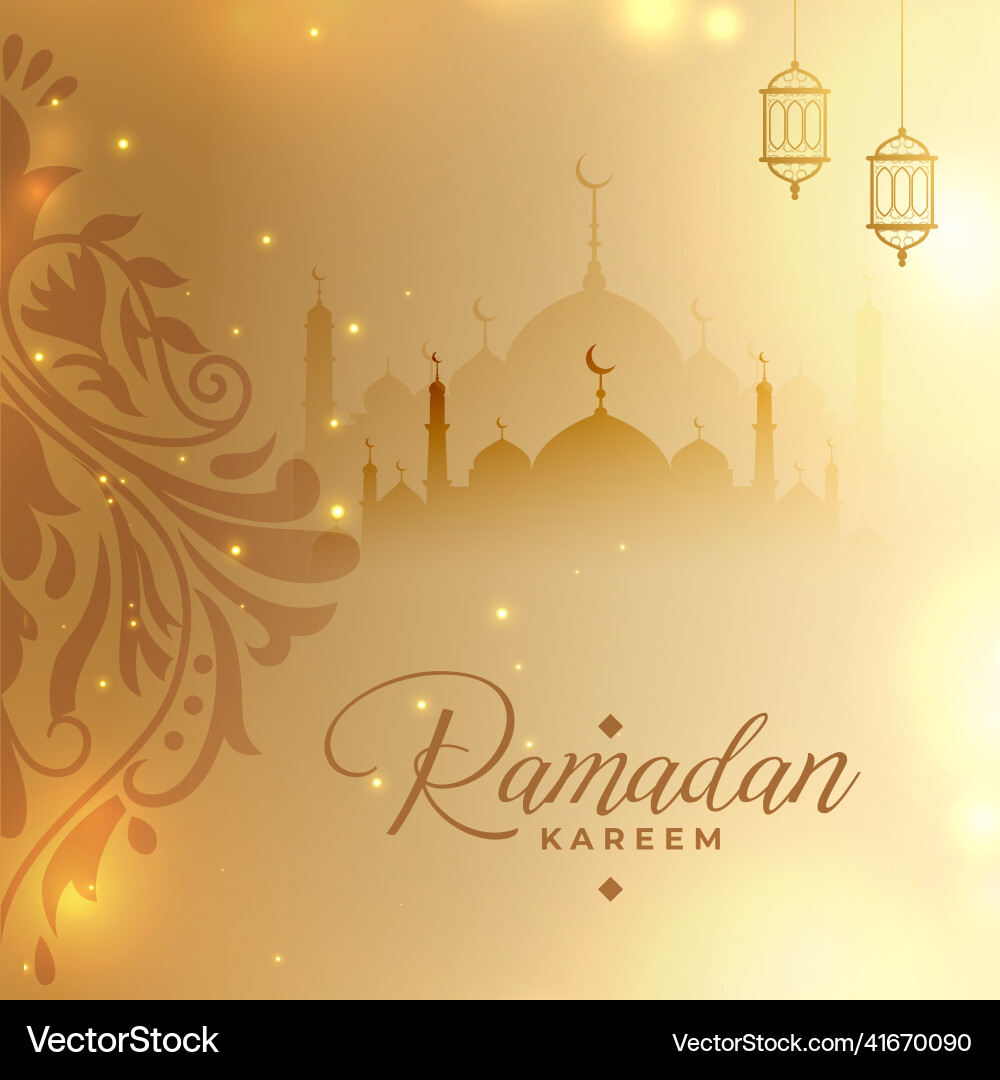 Golden Ramadan & Eid Celebration Royalty Free Vector