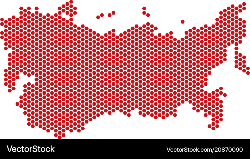 Hexagon ussr map Royalty Free Vector Image - VectorStock