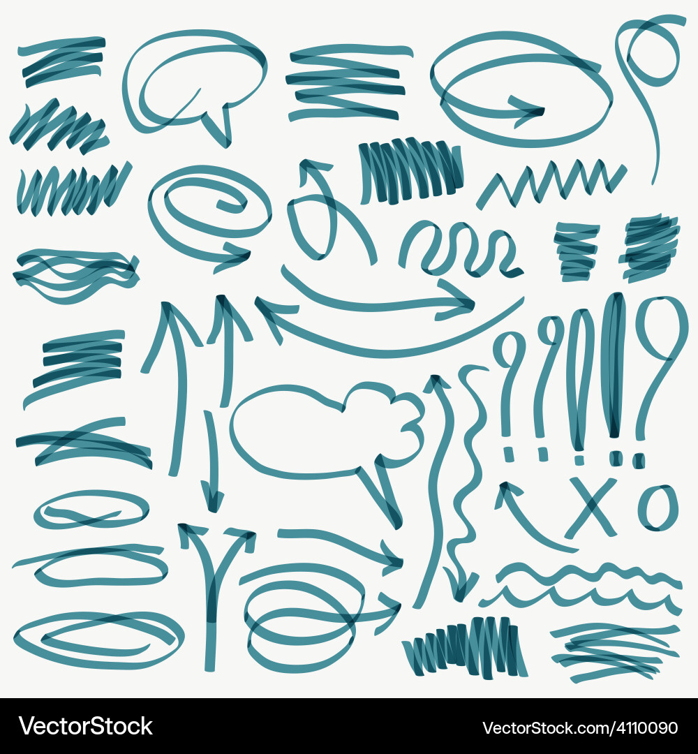 Highlighter elements Royalty Free Vector Image