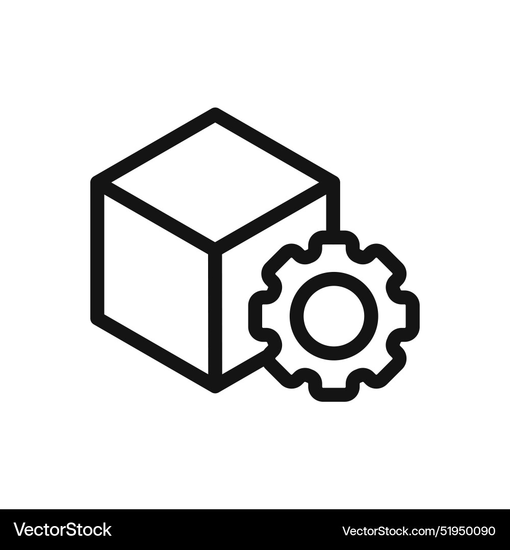 Logistics management logo sign outline Royalty Free Vector