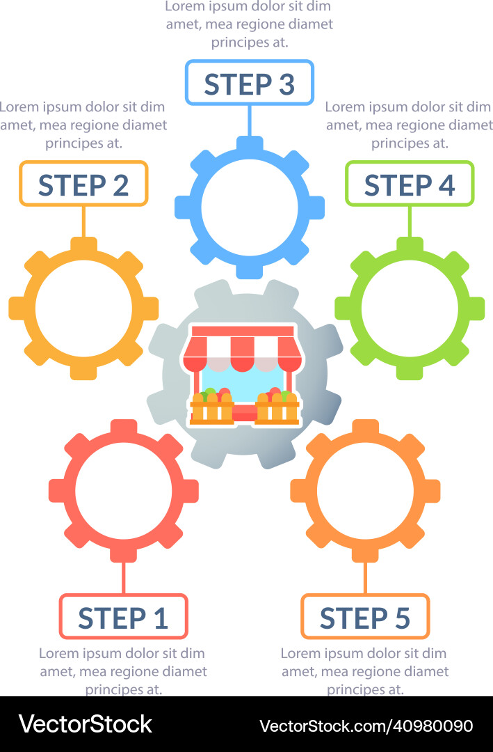 Marketing strategies infographic chart design Vector Image