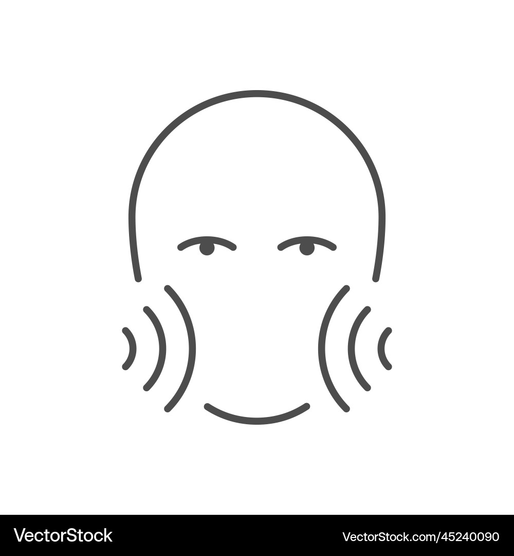 Medical scan line outline icon Royalty Free Vector Image