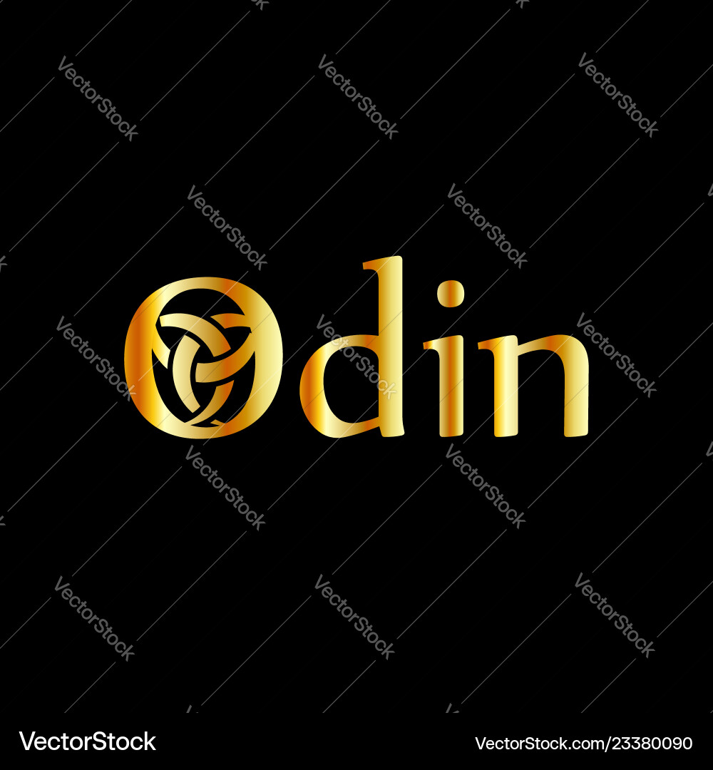 Odin- the graphic is a symbol of horns odin Vector Image