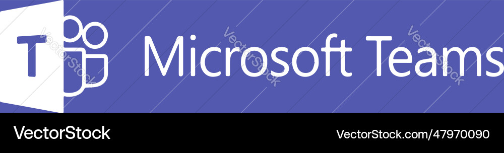 Original microsoft teams landscape logo with text – Royalty-Free Vector ...
