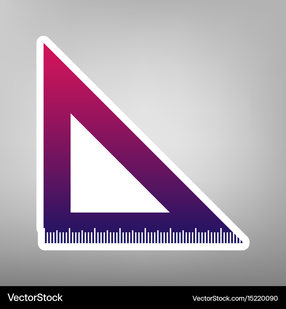 Ruler sign purple gradient Royalty Free Vector Image