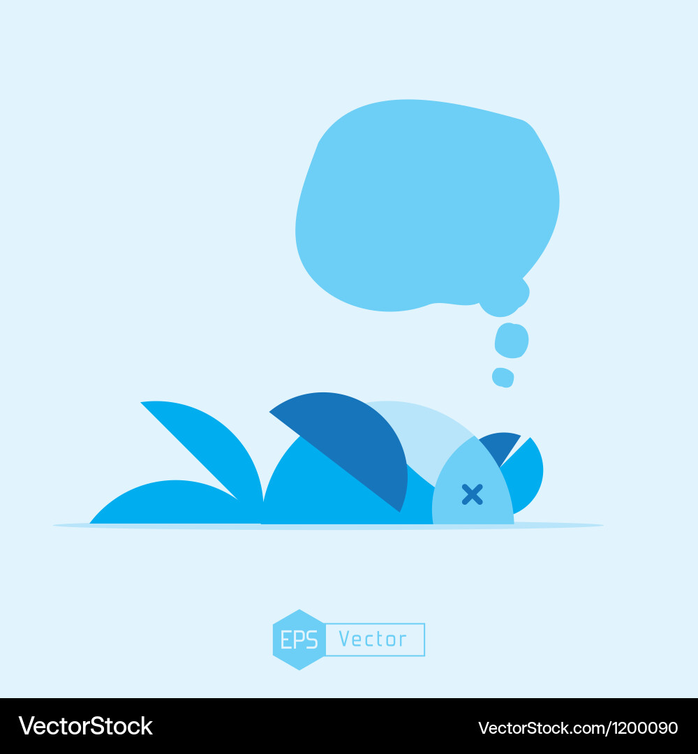 Sad Blue Bird Royalty Free Vector Image - VectorStock