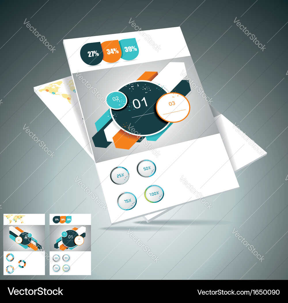 Two magazine cover layout design Royalty Free Vector Image