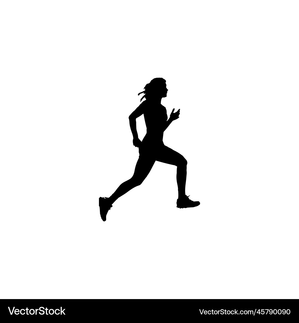 Woman runner icon simple style Royalty Free Vector Image