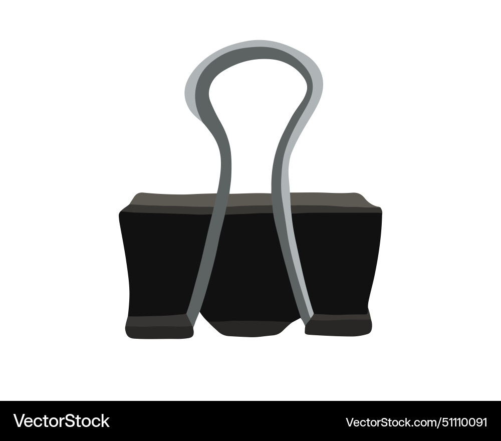 A paper clip on white background Royalty Free Vector Image
