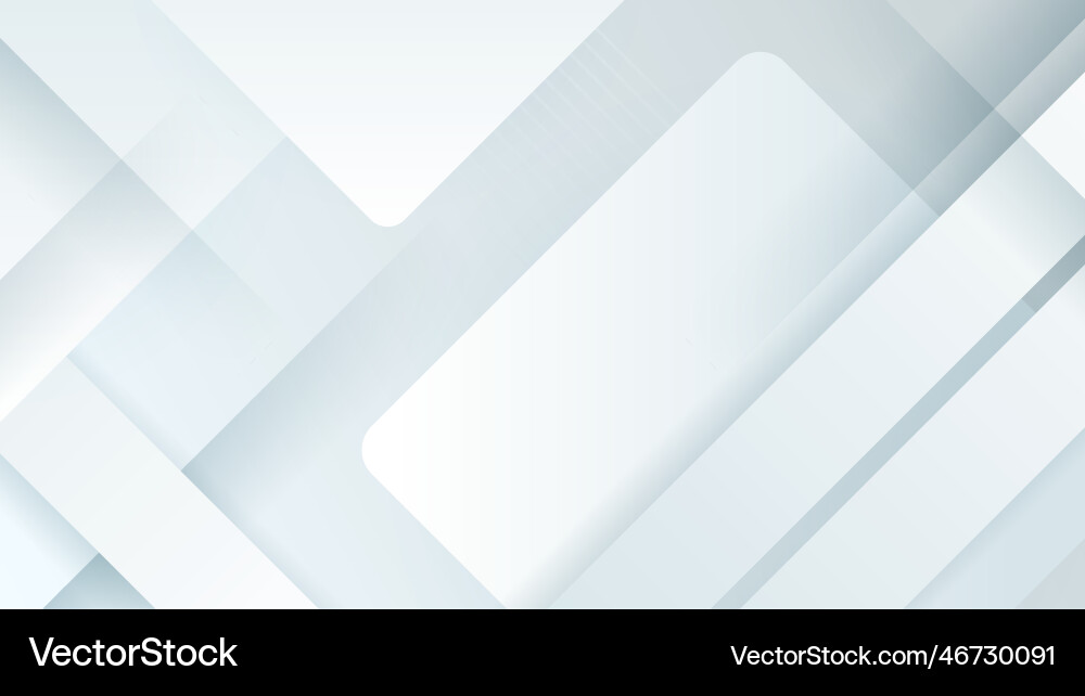 Abstract white geometric shape with futuristic Vector Image
