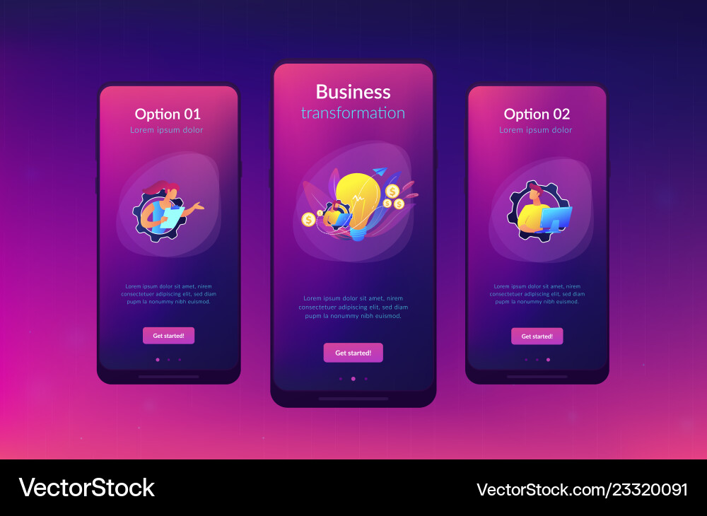 Business trend analysis app interface template Vector Image