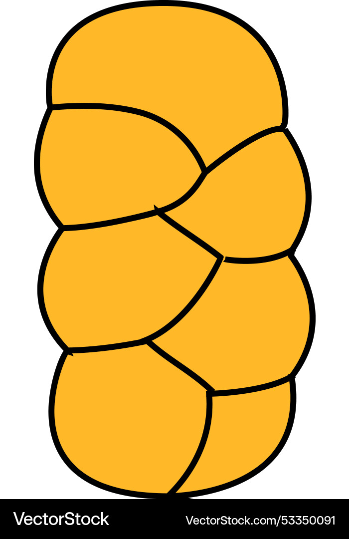 Challah bread jewish icon color Royalty Free Vector Image