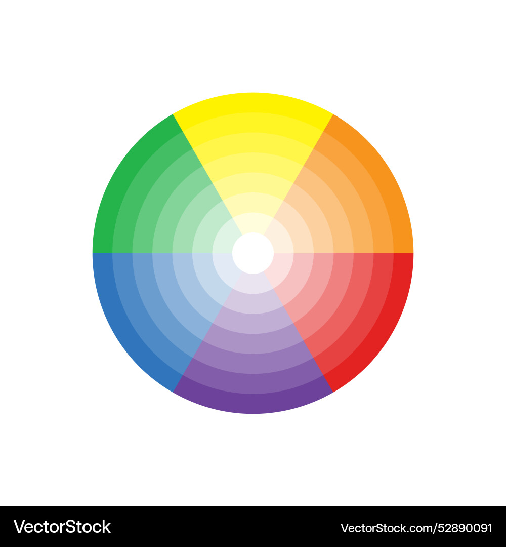 Colors wheel primary and secondary color Vector Image